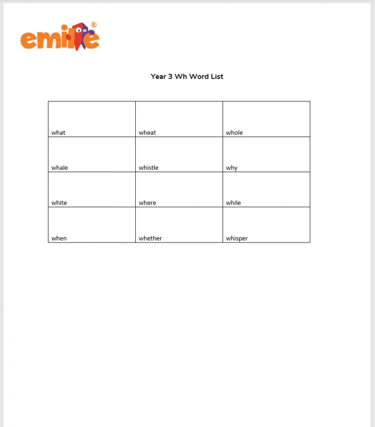 Year 3 Spelling Lists & Activities