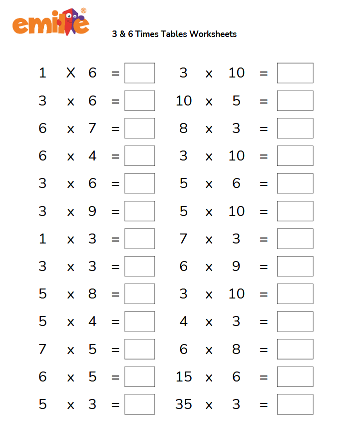 6 Times Tables Worksheet Multiplication Worksheet | 6x For Teachers